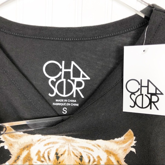 Chaser | Tops | Chaser Easy Tiger Paint Splatter Tee Size S | Poshmark